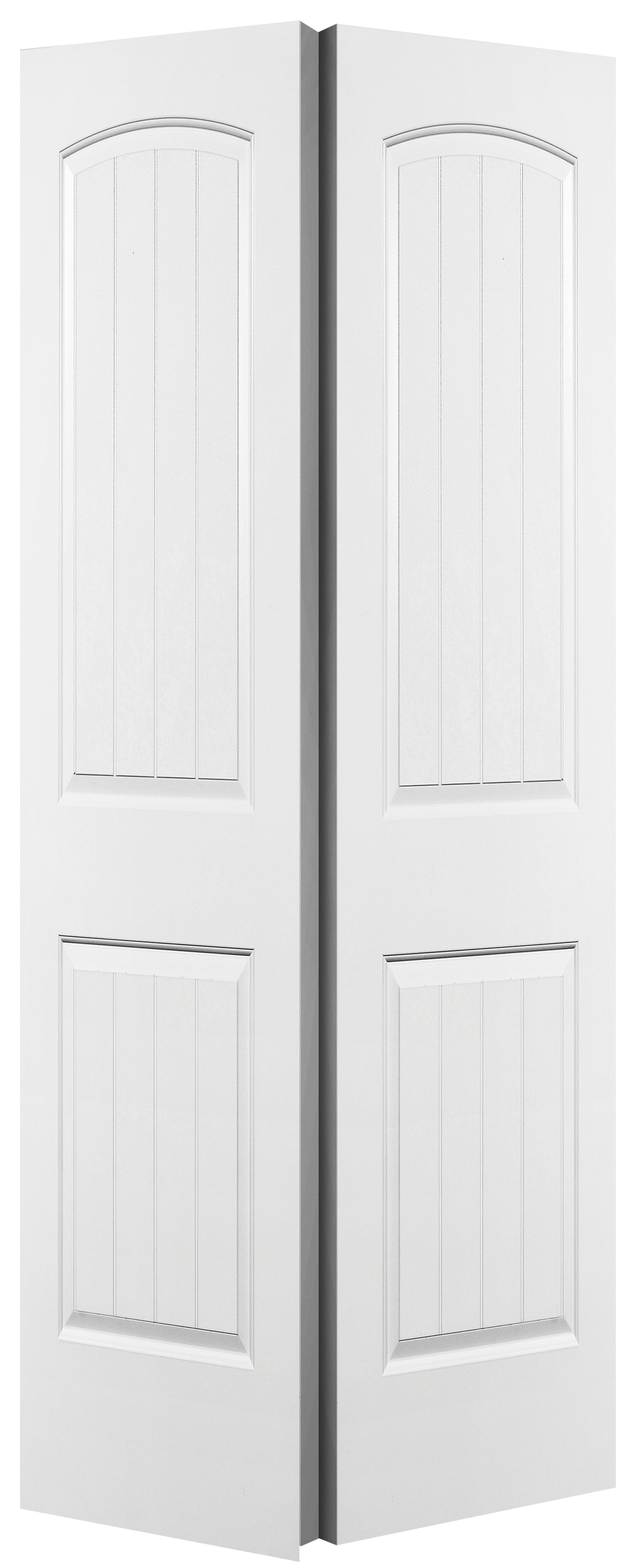2 Panel Smooth V-Groove Moulded Bifold Door | Doors | Alexandria Moulding