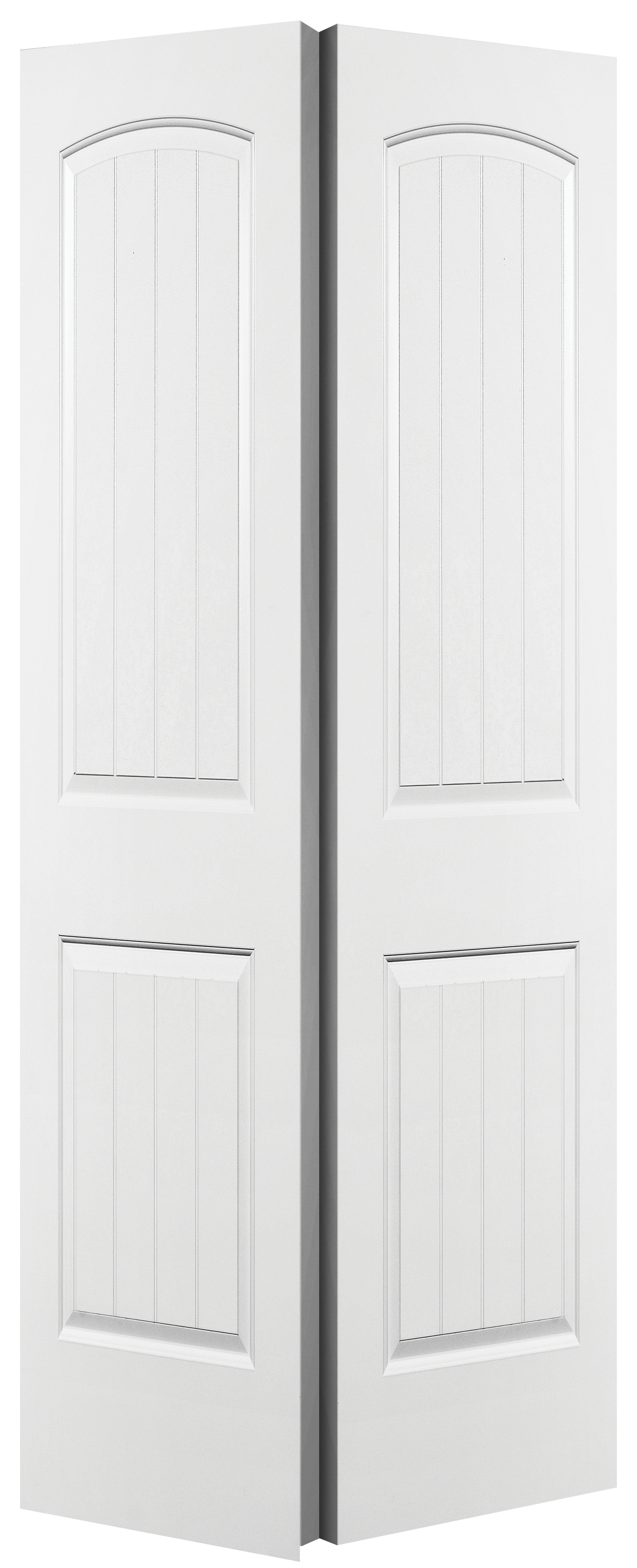 2 Panel Smooth V-Groove Moulded Bifold Door | Doors | Alexandria Moulding