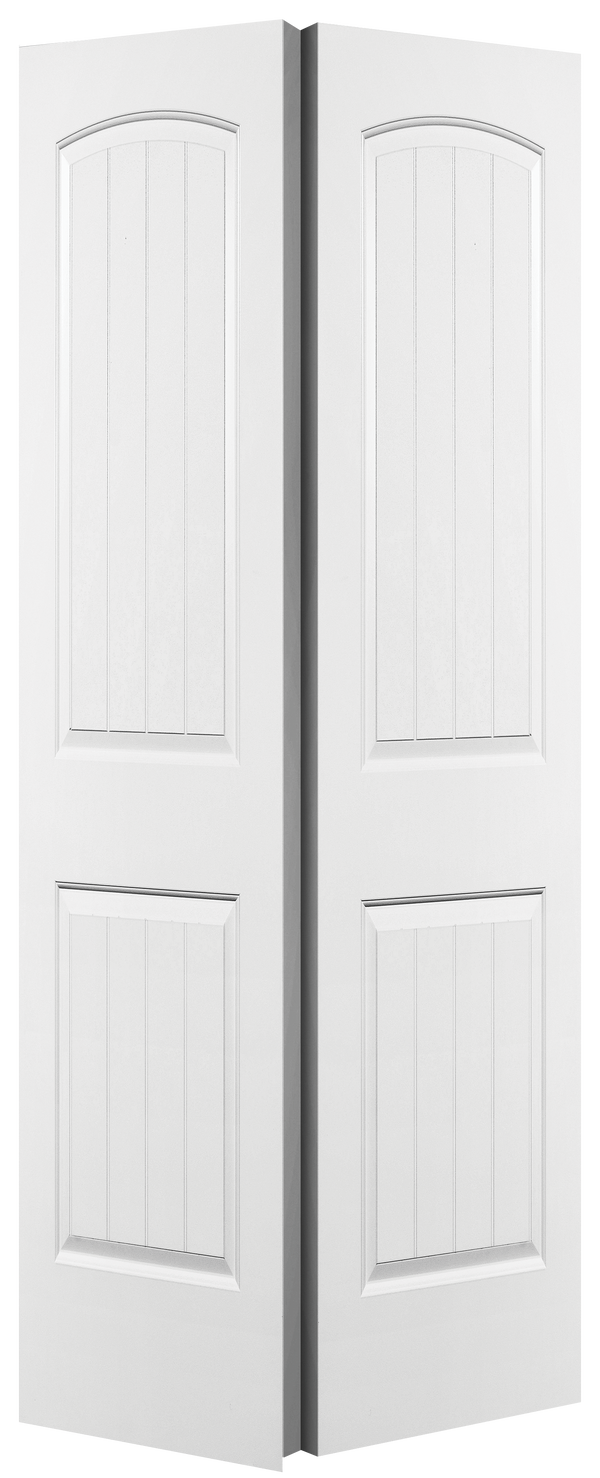 2 Panel Smooth V-Groove Moulded Bifold Door | Doors | Alexandria Moulding